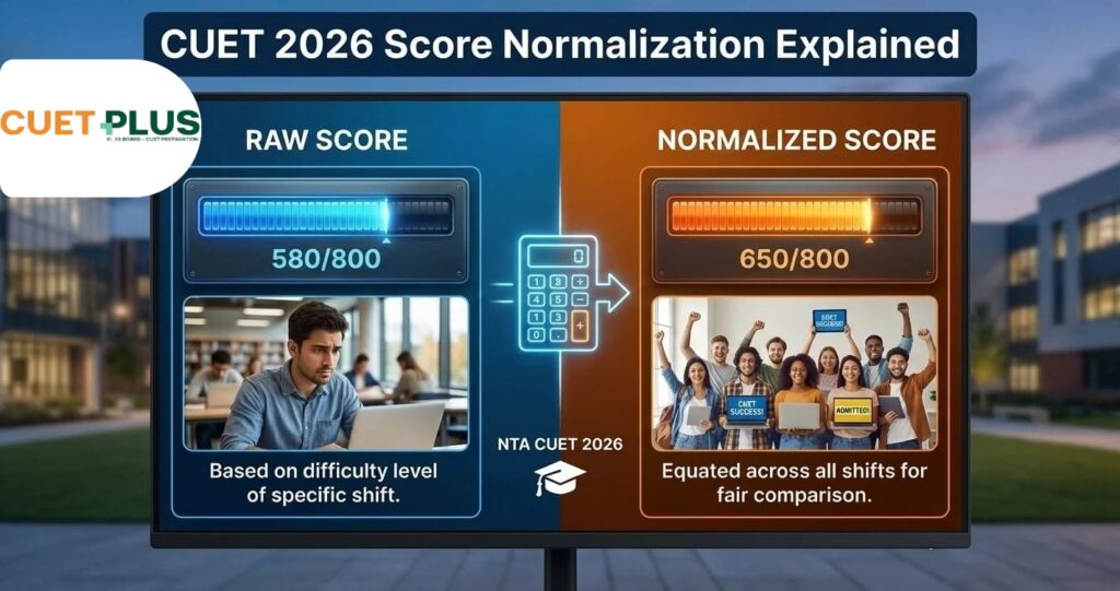 CUET Score Normalization & Percentile Calculator 2026 | CuetPlus
