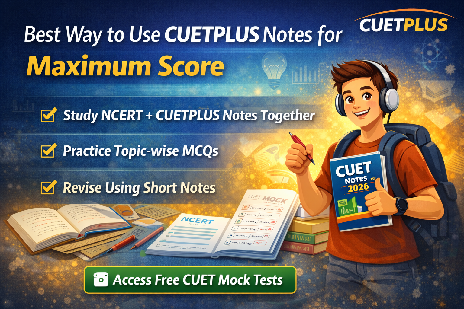 CUET study material 2026, CUET notes free PDF