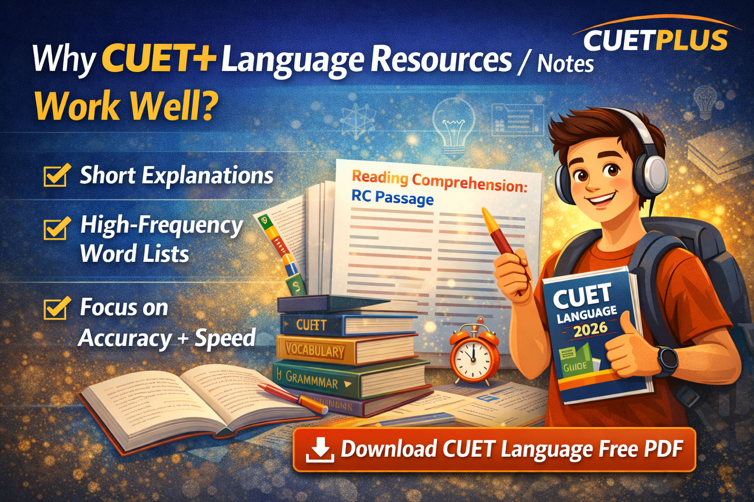 CUET study material 2026, CUET notes free PDF